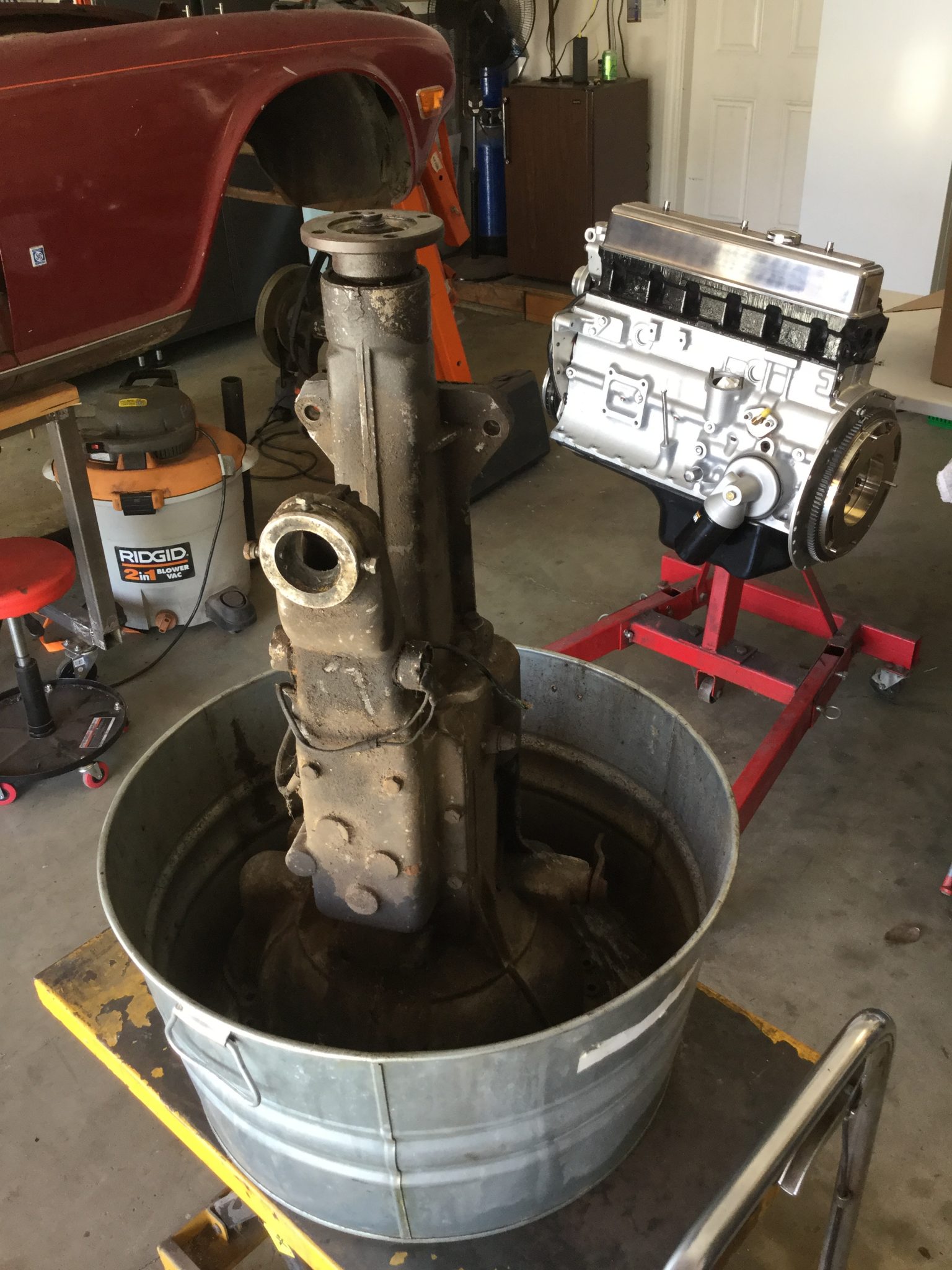 Triumph TR6 Restoration: installing the Engine and transmission