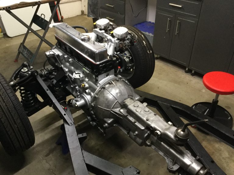 Triumph TR6 Restoration: installing the Engine and transmission